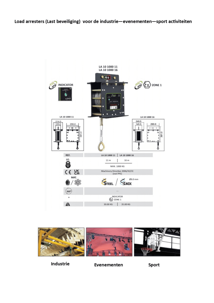 Load arrester | FA10100011 | Hs shop | Veilig werken